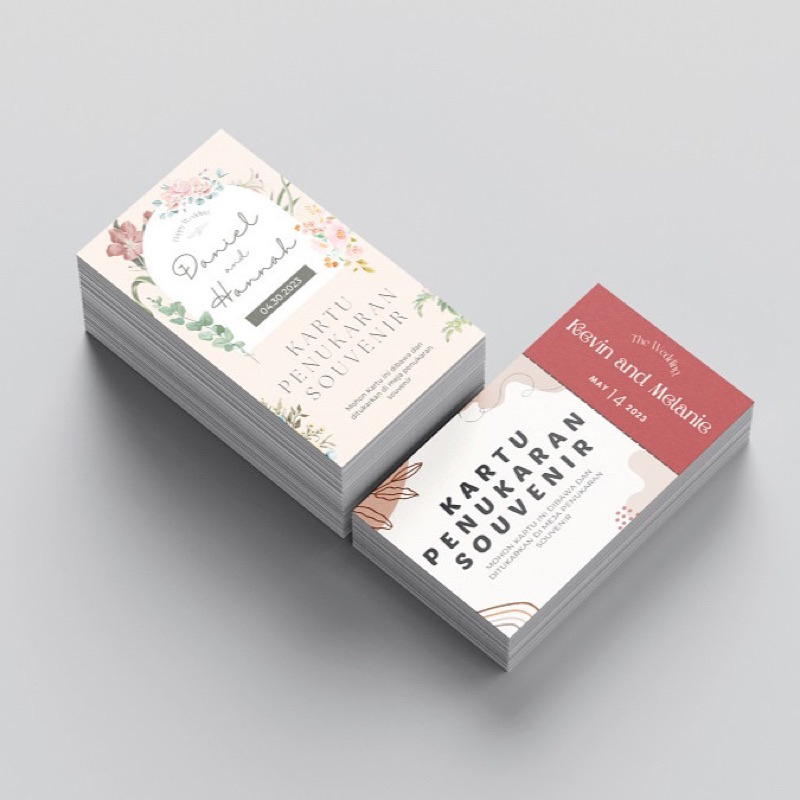 Jual Custom Thank You card / Souvenir card min. 100pcs | Shopee Indonesia
