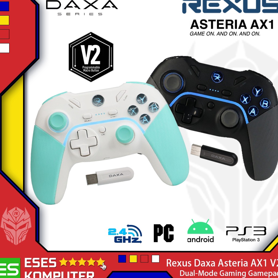 Jual Gamepad Rexus Daxa AX1 V2 Asteria Wireless with Hall Effect Gaming ...