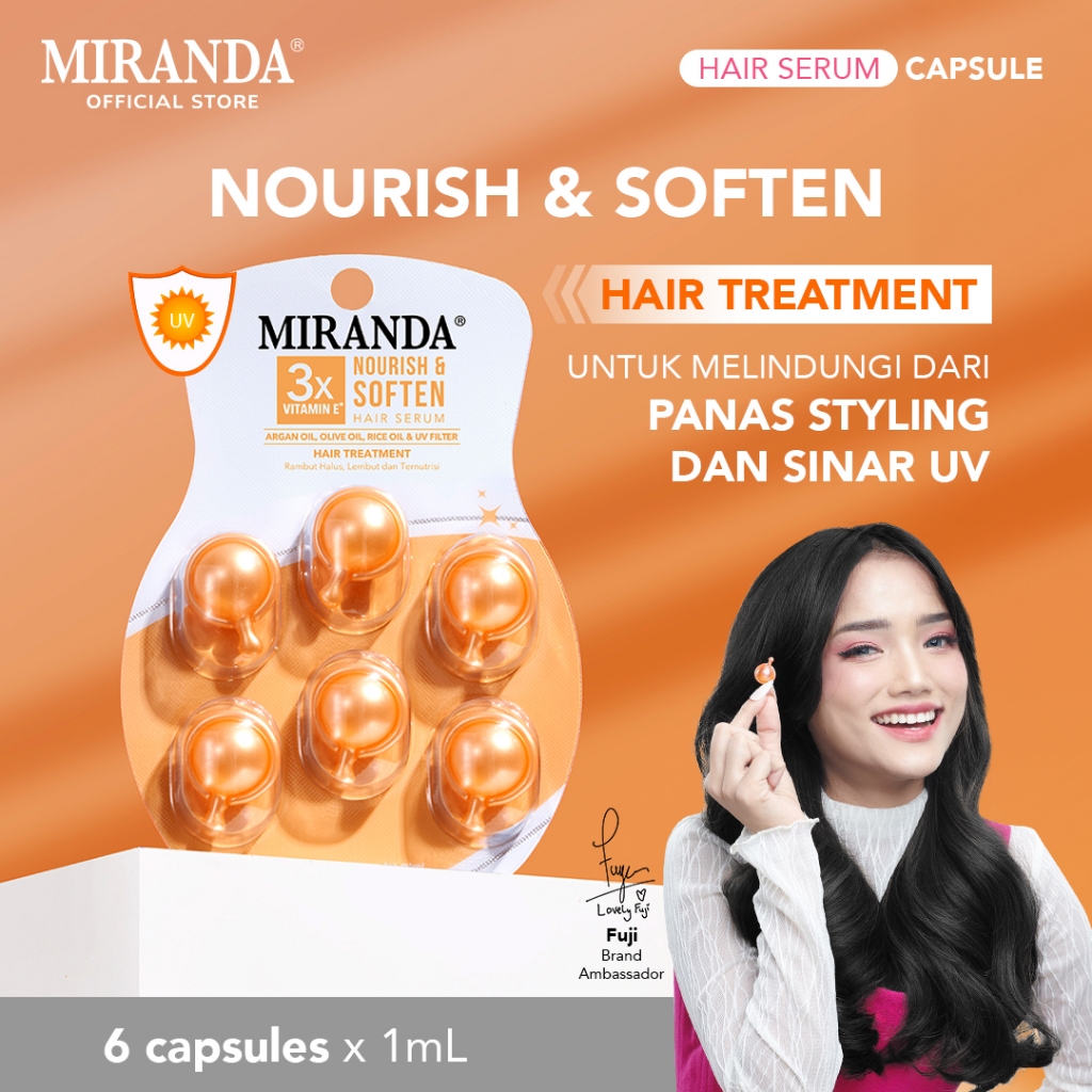 Jual Miranda Hair Serum Nourish & Soften 6x1ml | Shopee Indonesia