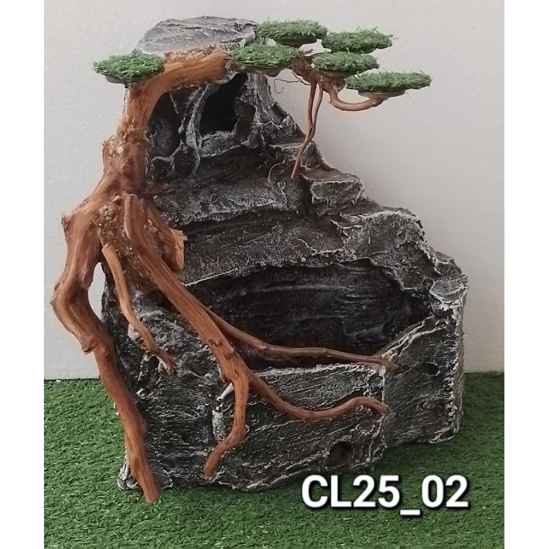 Jual tebing air terjun pasir/sand waterfall aquascape model sudut kiri ...