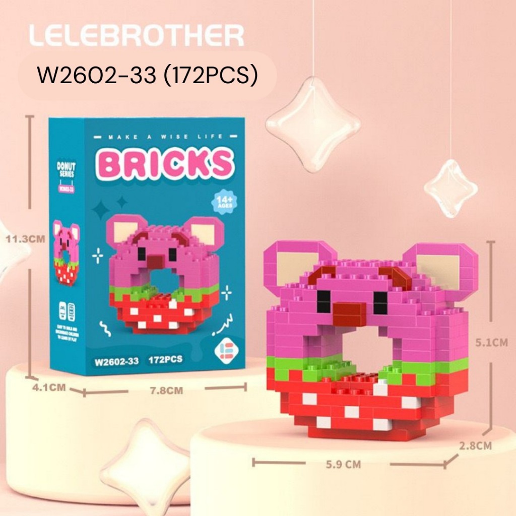 Jual [tma] Mainan Mini Brick Karakter / Balok Susun Mini / Building Box ...