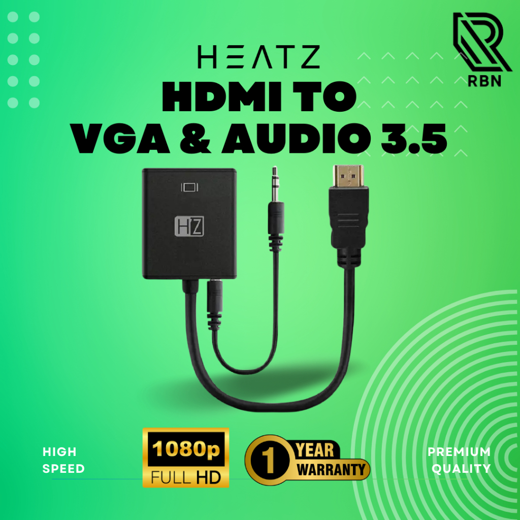 Jual Converter HDMI to VGA HEATZ ZT22 1080P with Audio Support ORIGINAL ...