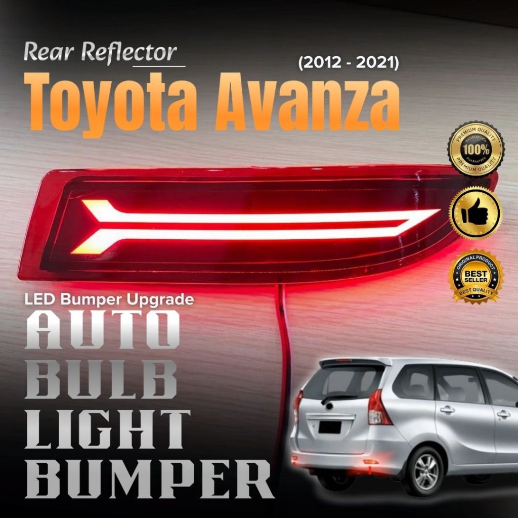 Jual TOYOTA AVANZA (2012 - 2021) - REAR REFLECTOR / LED BUMPER BELAKANG ...