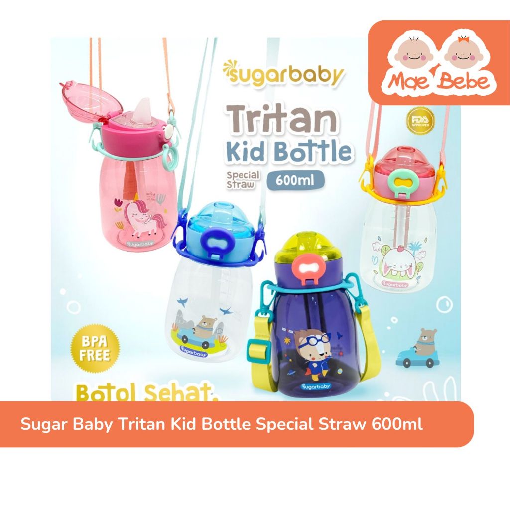 Jual Sugar Baby Tritan Kid Bottle Special Straw Botol Minum Anak 600ml ...