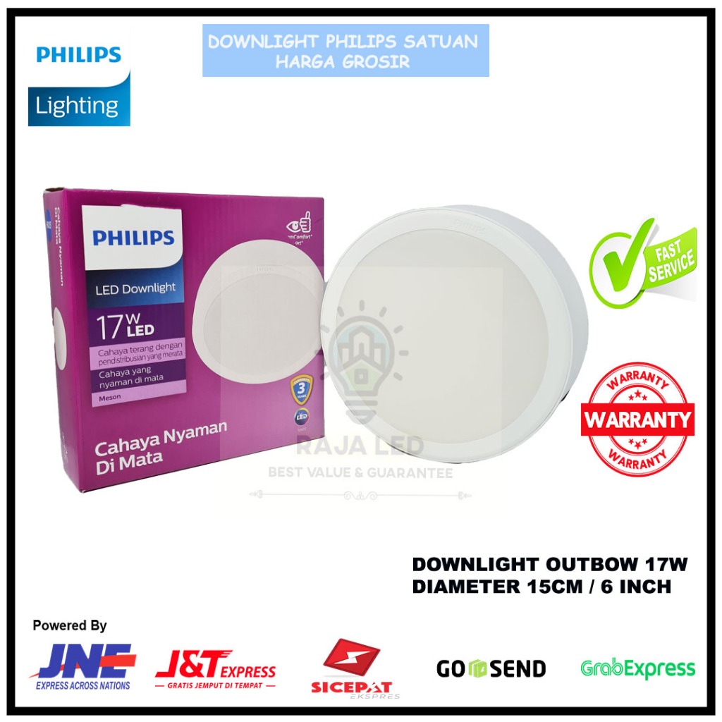 Jual Downlight Philips Meson OB ( Outbow ) 24 Watt & 17 Watt Putih ...
