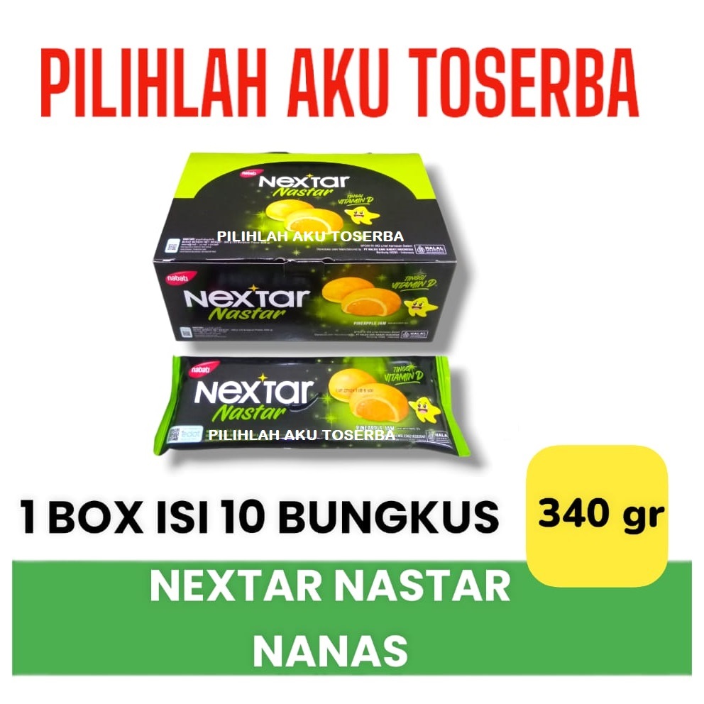 Jual Biskuit Nabati NEXTAR NASTAR Nanas - isi 10 sachet (HARGA 1 BOX ...