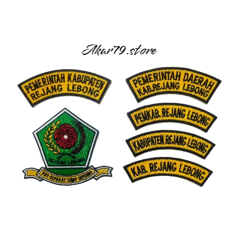 Jual BORDIR ATRIBUT ASN,PNS,KABUPATEN REJANG LEBONG,LOGO,BADGE,PATCH ...