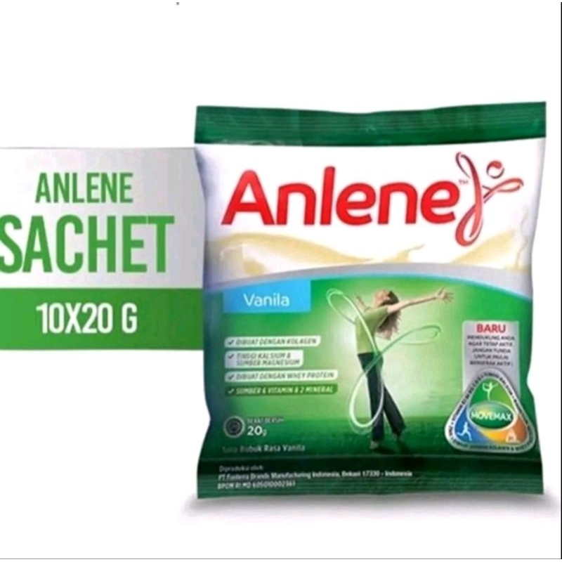 Jual Susu Anlene Renceng Mix isi 10 sachet (5 Vanilla + 5 cokelat ...