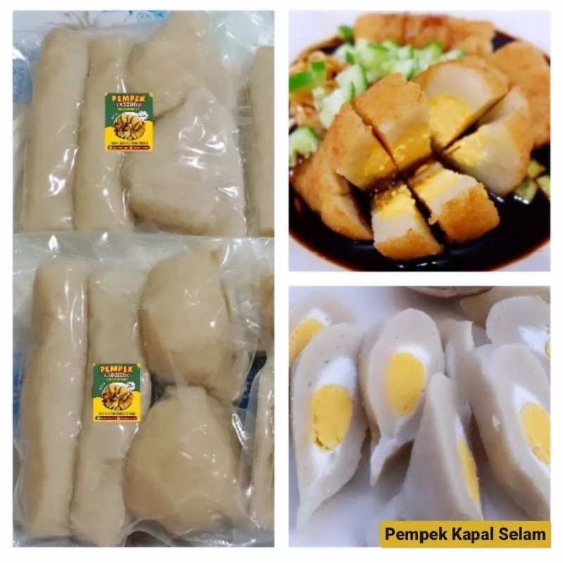 Jual Pempek Kapal Selam Mix Lenjer Besar Isi 4 + Cuka Kental Pedas ...
