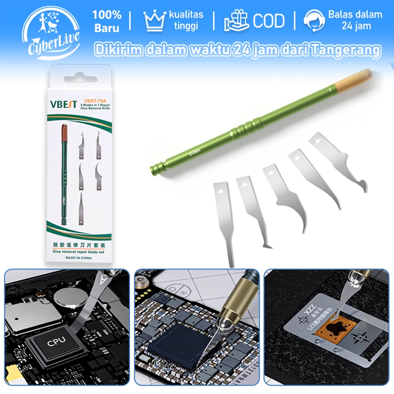 Jual VBST-79A Pisau IC CPU Hand Finish Blades Set For PCB Underfill Clean | Shopee Indonesia