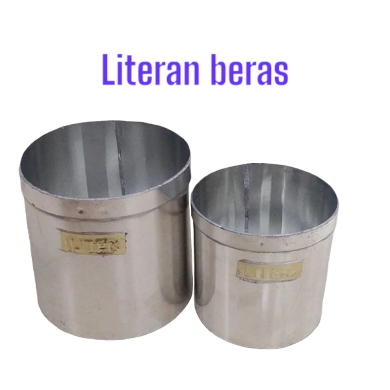 Jual literan takaran beras tebal stainless | Shopee Indonesia