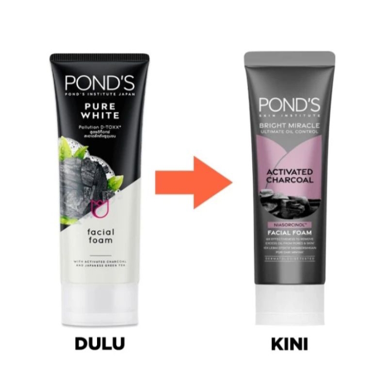 Jual Ponds PURE bright Facial Foam 100ml | Shopee Indonesia