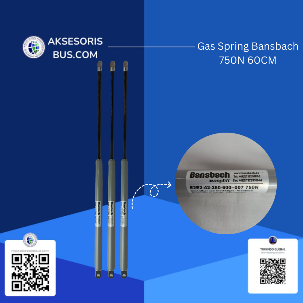 Jual Gas Spring/Pegas/Stabilus/shock bagasi Bansbach ORI 60CM 750 N ...