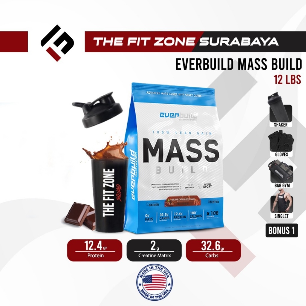Jual EVERBUILD Mass Build Gainer 12 Lbs (5.440 Gram) Susu Weight Lean ...
