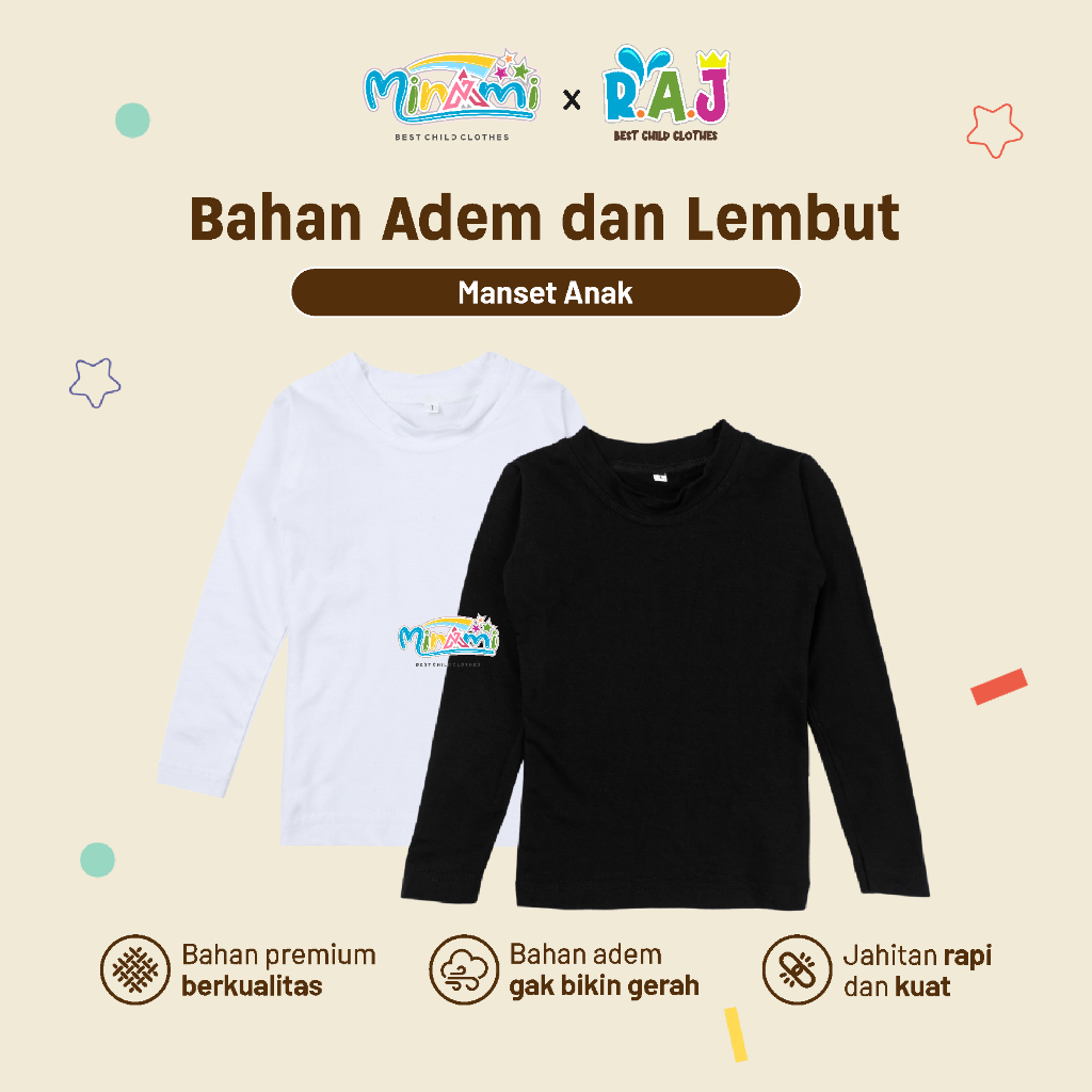 Jual Manset Anak Lengan Panjang Perempuan Nyaman Spandex Rayon Umur 1 ...