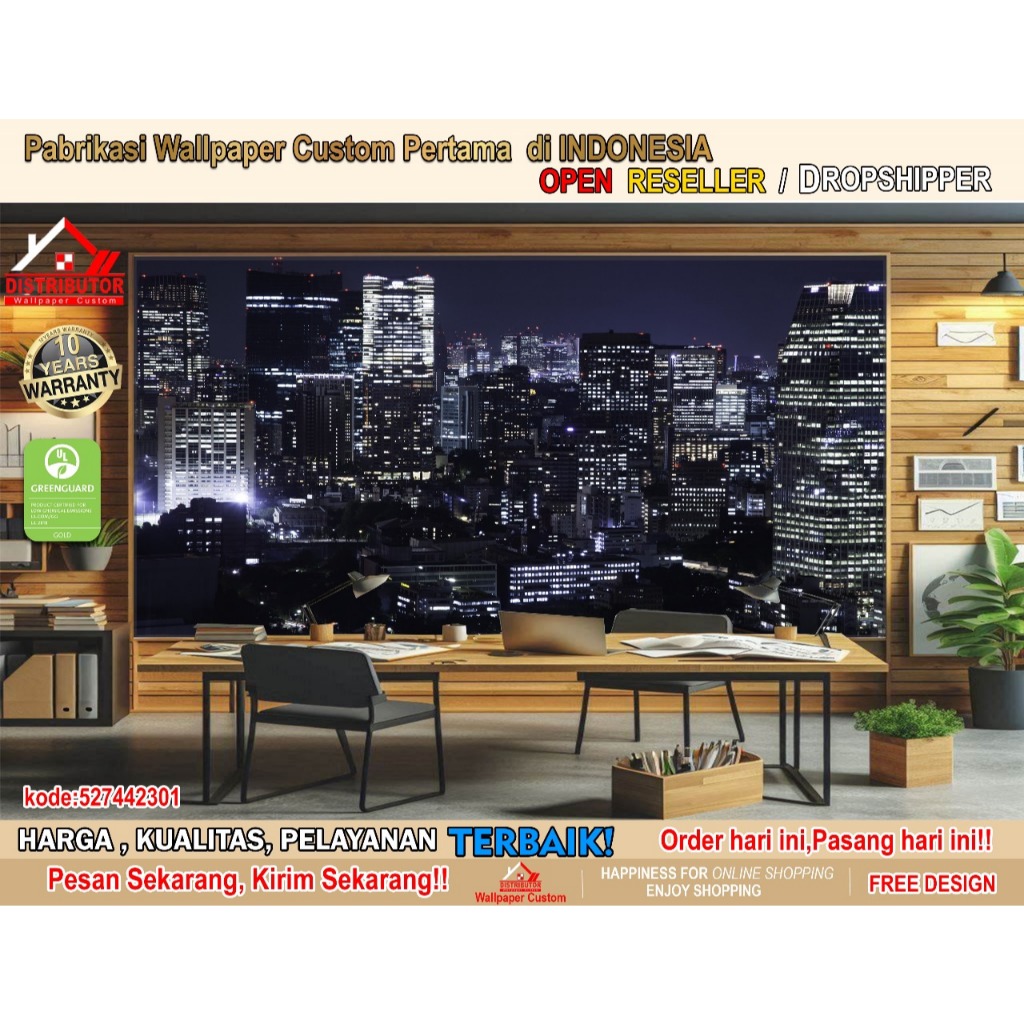 Jual Wallpaper Dinding Custom 3D City | Wallpaper Kota | Wallpaper ...