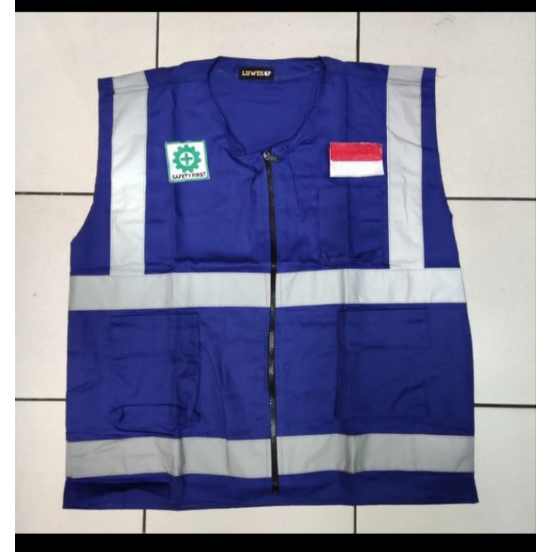 Jual rompi safety drill /rompi seragam kerja murah + logo k3 dan ...