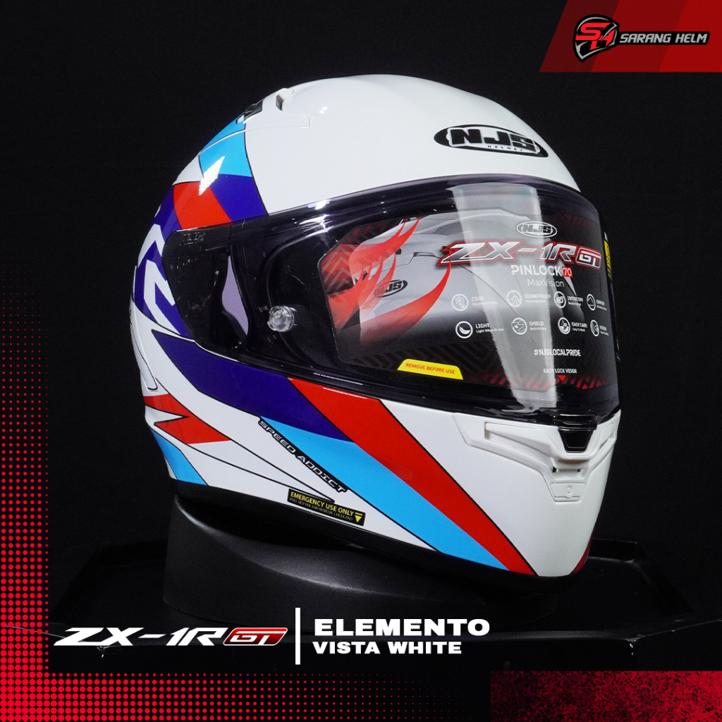 Jual NJS ZX-1R GT Elemento (FREE SPOILER GT ) - Helm Full Face | ZR GT | GT series | NJS GT | GT ...