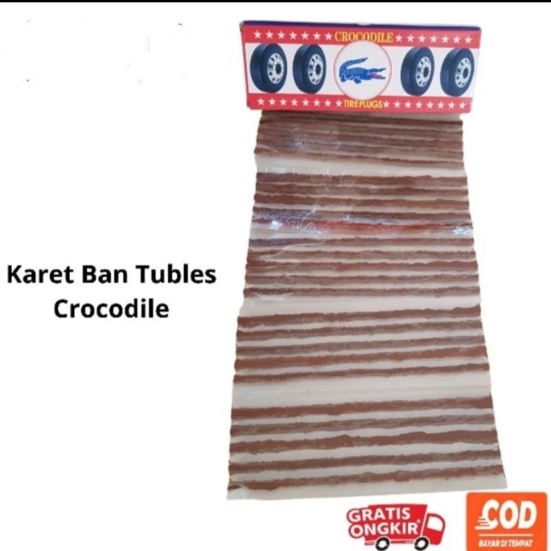 Jual Alumagada Karet Lem Ban Tubles CROCODILE/Karet Lem Cacing Ban ...
