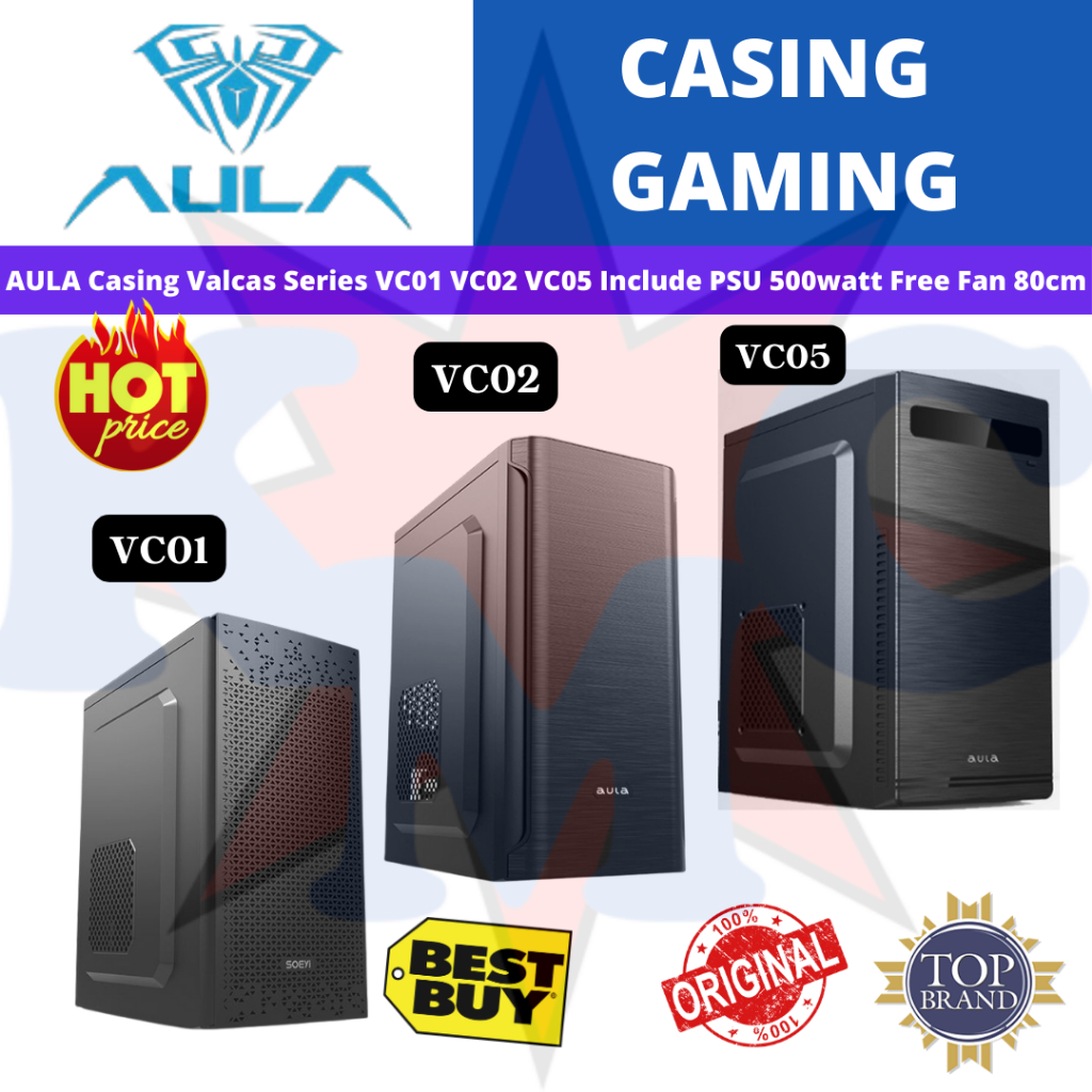 Jual Casing AULA Valcas Series VC01 VC02 VC05 Include PSU 500 watt ...