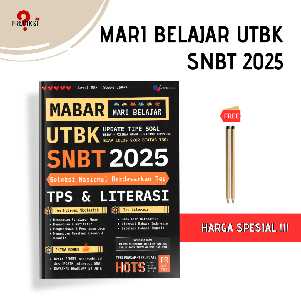 Jual BUKU MABAR UTBK SNBT 2025 / FR SOAL ASLI TERKINI - TERUPDATE 2025 ...
