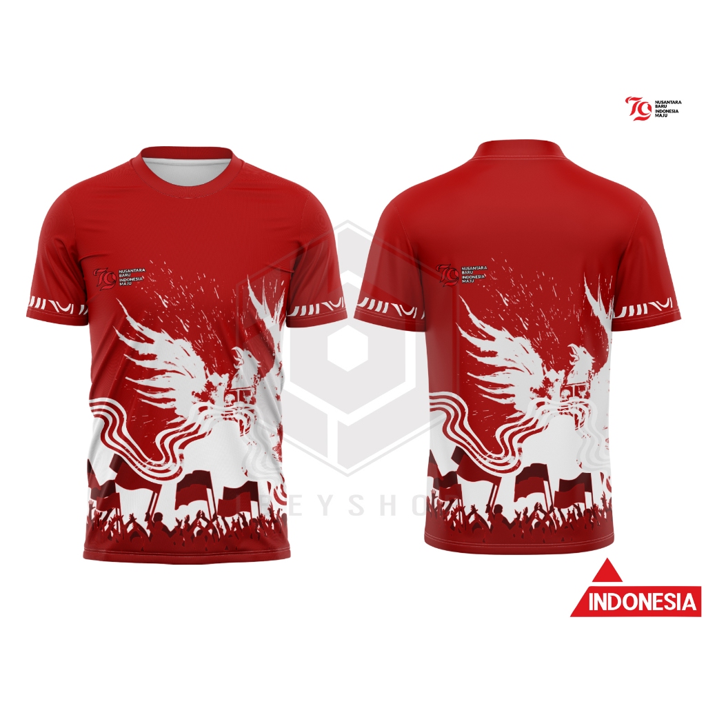 Jual Kaos Baju Pria Jersey 17 Agustus 2024 Dirgahayu HUT RI 79 Fullprint ART20 | Shopee Indonesia