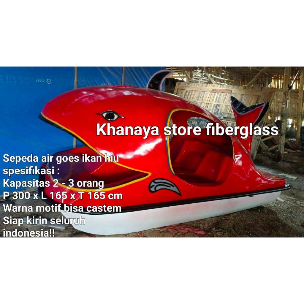 Jual Sepeda air goes bebekan-perahu gowes ikan hiu merah jumbo-perahu ...