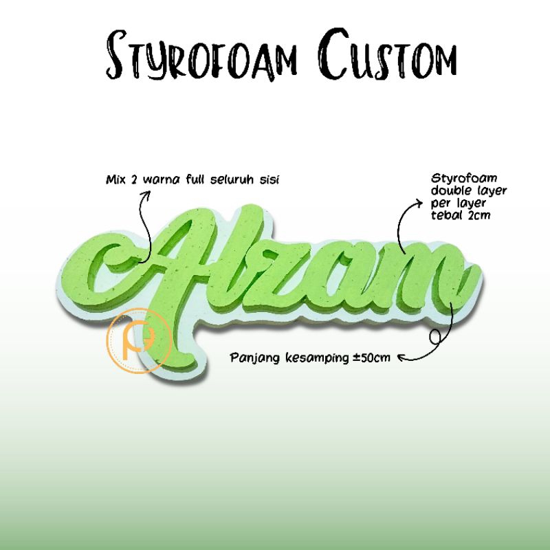 Jual Huruf Custom Styrofoam Nama 1 kata dekorasi backdrop ulang tahun ...
