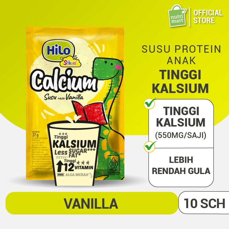 Jual HiLo School Vanilla 10 Sch - Susu Anak Tinggi Kalsium Protein ...