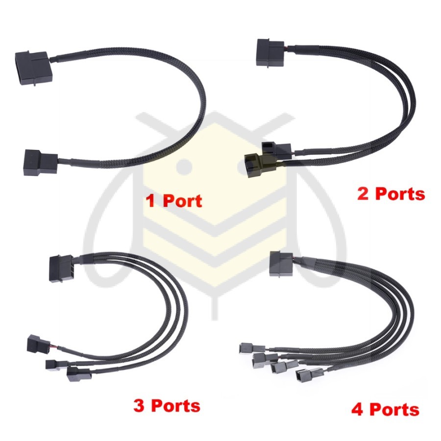 Jual MOLEX TO PWM SPLITTER 4 PIN HUB CABANG KABEL EXTENSION CABLE ...