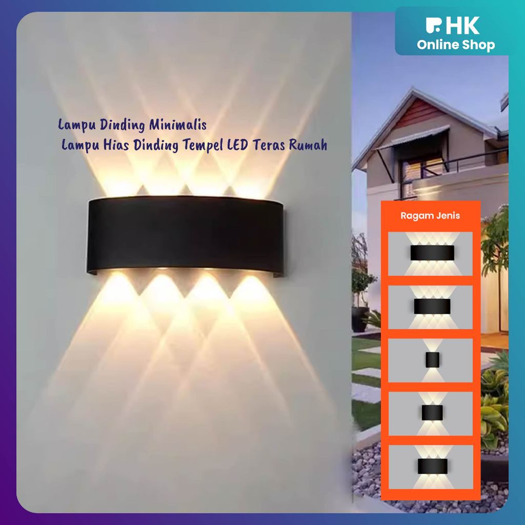 Jual HK-Lampu Dinding Minimalis / Lampu Hias Dinding Tempel LED Teras ...
