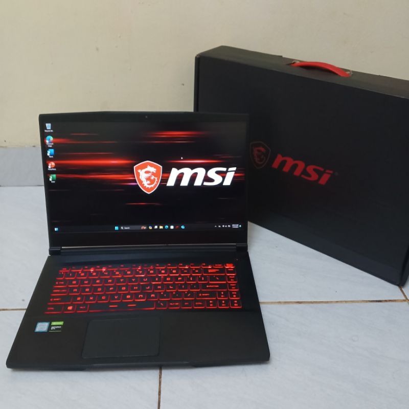 Jual MSI GF63 9RCX Core i7 Nvidia GTX 1050ti Fullset Gaming | Shopee Indonesia