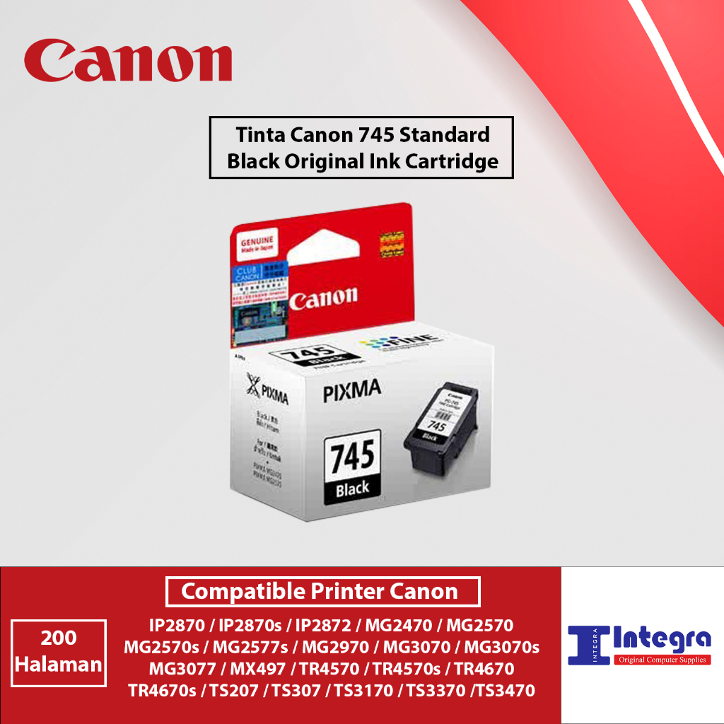 Jual Tinta Canon 745 Standard Size Black Original Tinta Printer Canon ...