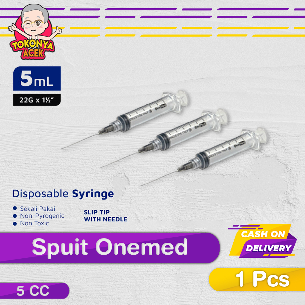 Jual Sepet / Spuit 5ml Disposable Syringe Spuit Onemed 5cc | Shopee ...