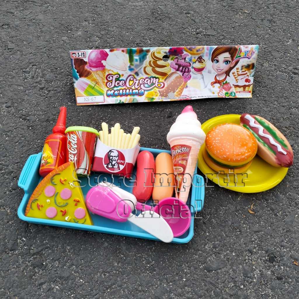Jual Mainan Masak Masakan KFC Fast Food Satu Set Kantong KS 67 Mainan ...