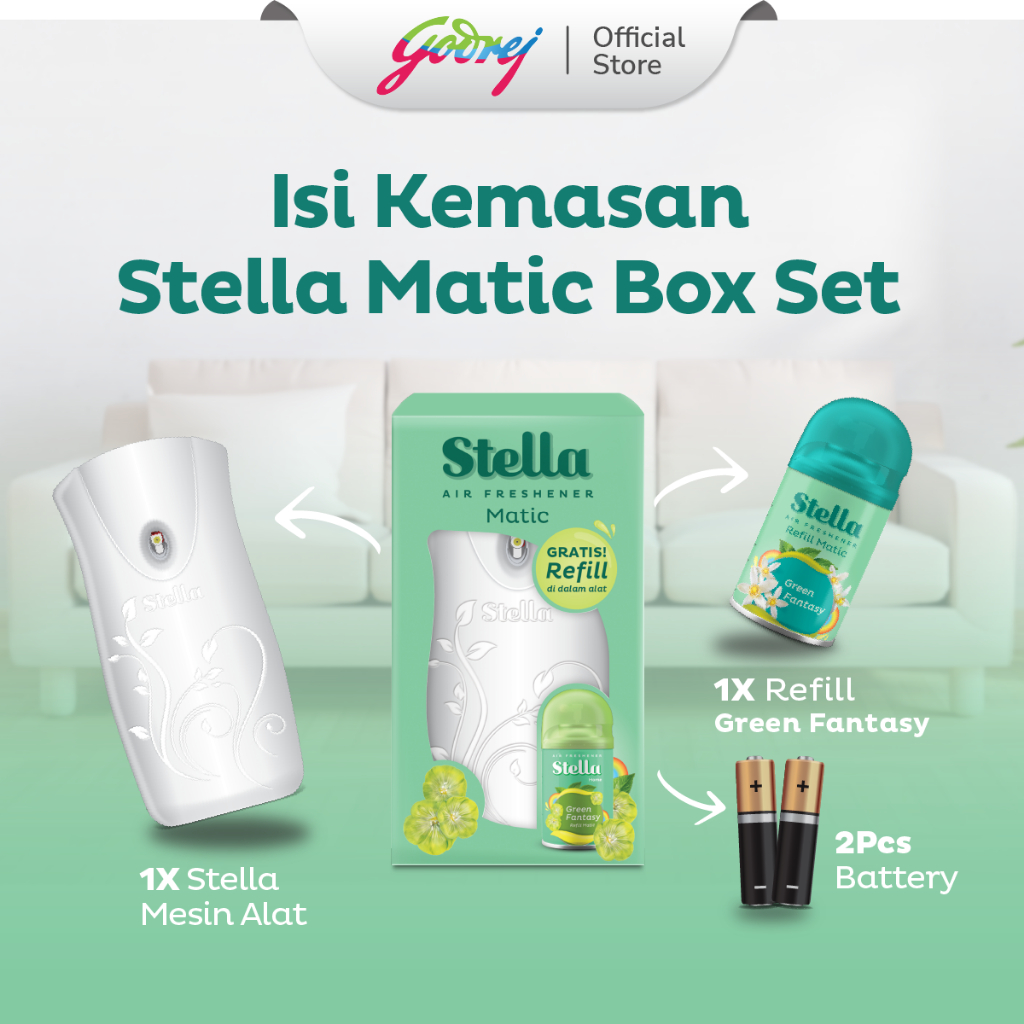 Jual Stella Matic Box Set Green Fantasy - Pengharum Pewangi Ruangan ...