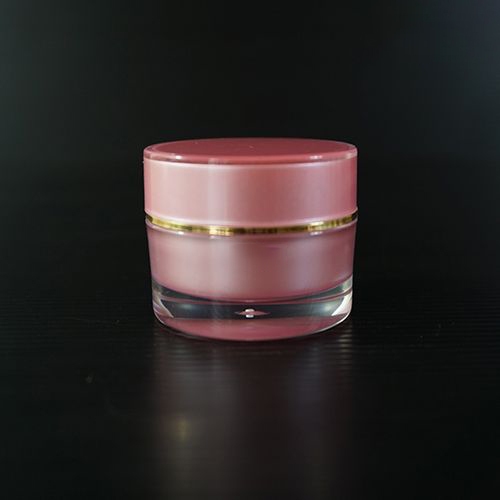 Jual Pot Cream Acrylic 10 Gram Pink List Gold / Wadah Krim Akrilik Pink ...