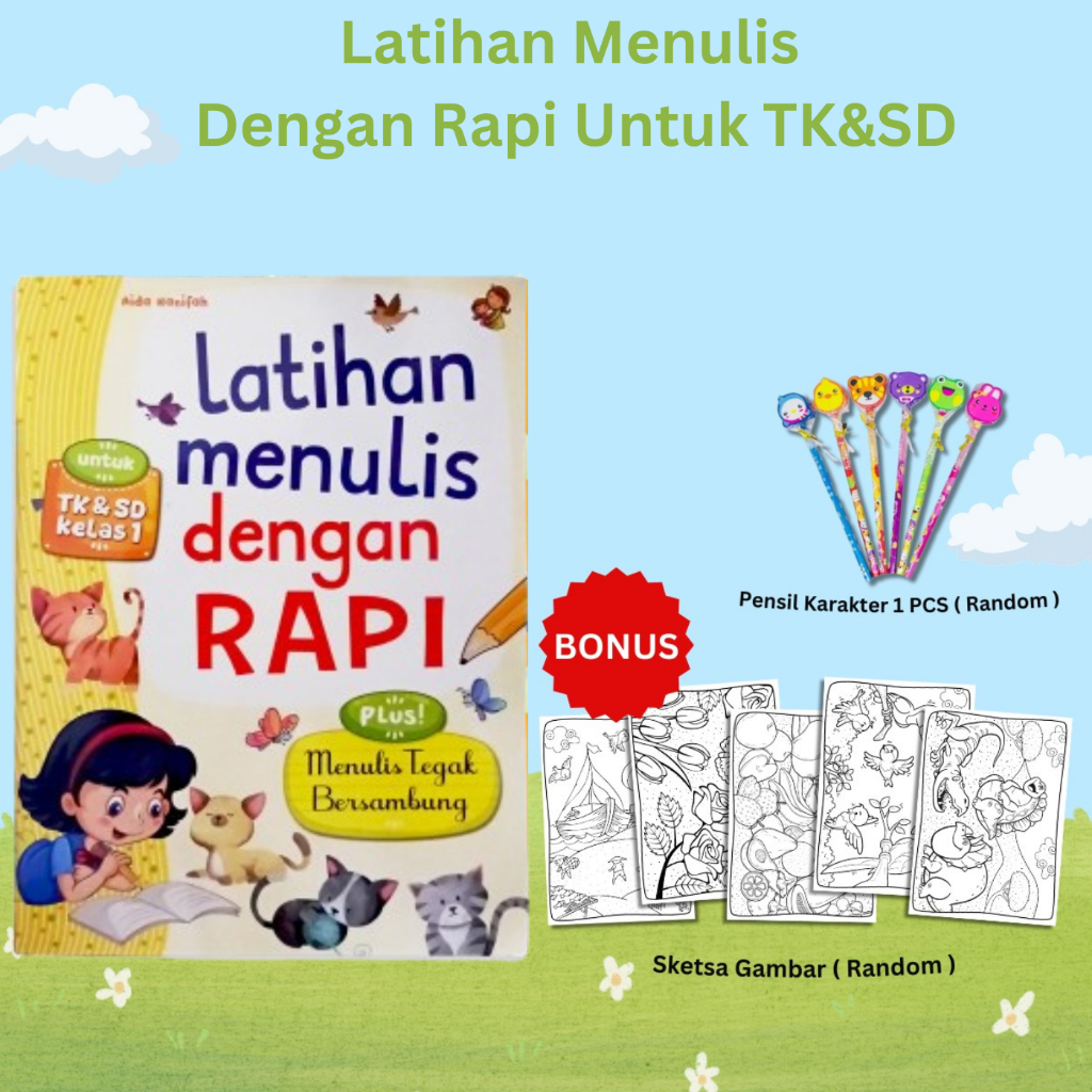 Jual Buku Aktivitas Latihan Menulis Dengan Rapi Untuk TK & SD (free ...