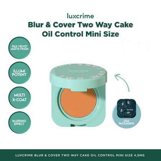 Jual LUXCRIME Blur & Cover Two Way Cake 4,5 gr(MINI) | Shopee Indonesia