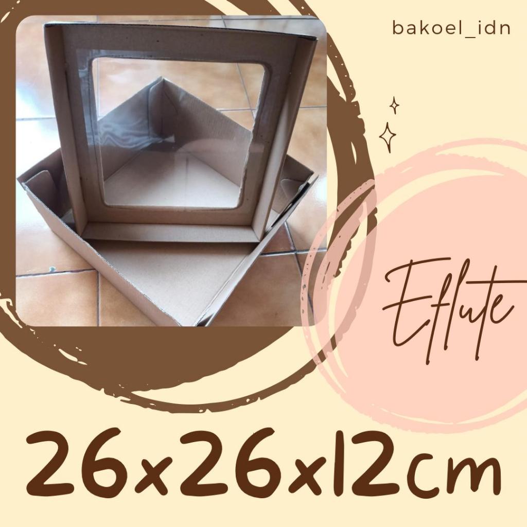 Jual Kardus Kotak Box Eflute Jendela Mika Kue Tart Chiffon Puding ...