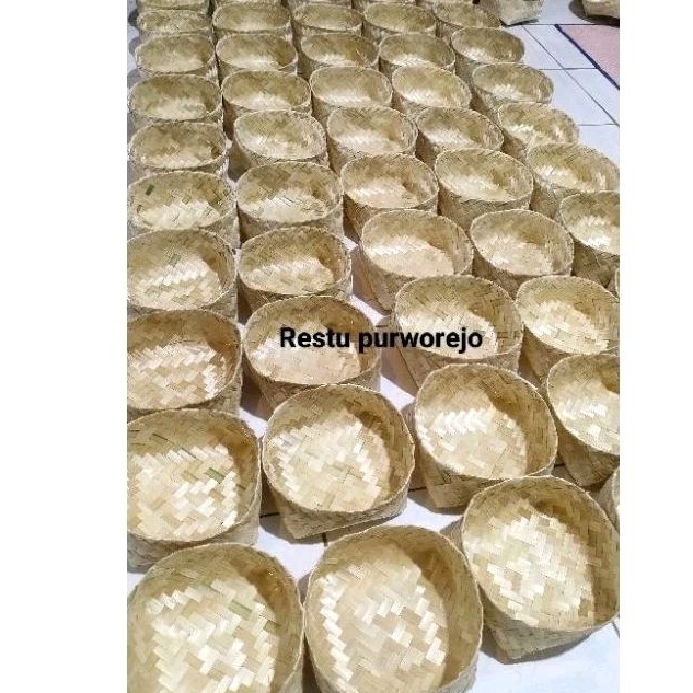 Jual BESEK BAMBU 18 x 18 cm ( Satuan ) Besek Nasi catering punjungan ...