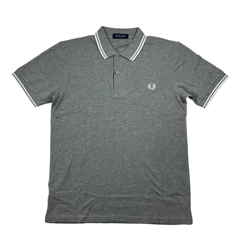 Jual Fred Perry White and White Striped Polo T-Shirt Grey | Shopee ...
