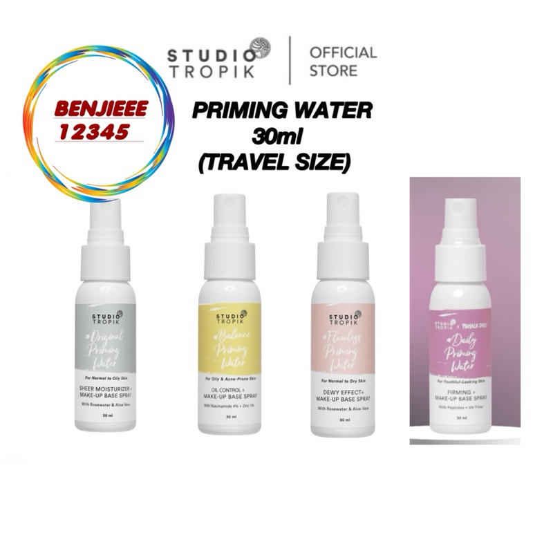 Jual Studio Tropik Priming Water 30ml bb size travel size setting spray baby Original Balance ...