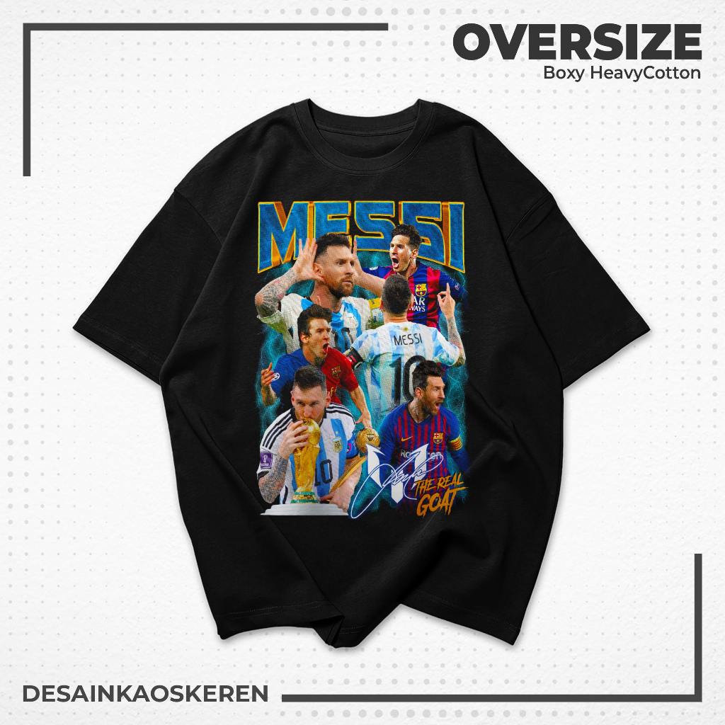 Jual DESAIN KAOS KEREN - [KAOS OVERSIZE] DESAIN MESSI BOOTLEG CUTTING ...