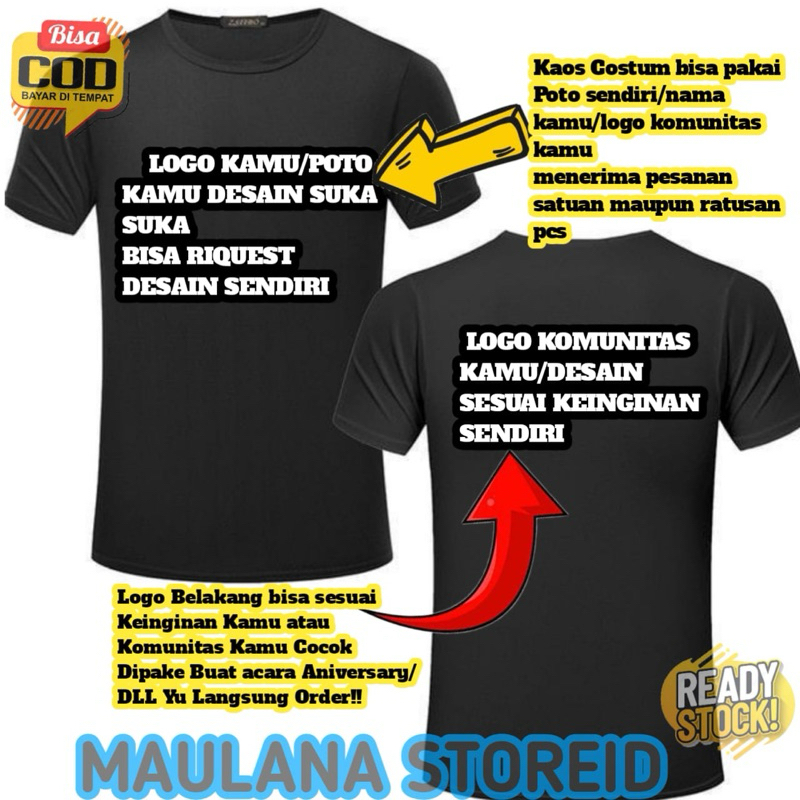 Jual Baju Kaos Costum Dewasa Sablon Dtf Bebas desain-T-Shirt Kaos ... Jual Baju Kaos Costum Dewasa Sablon Dtf Bebas desain-T-Shirt Kaos ...