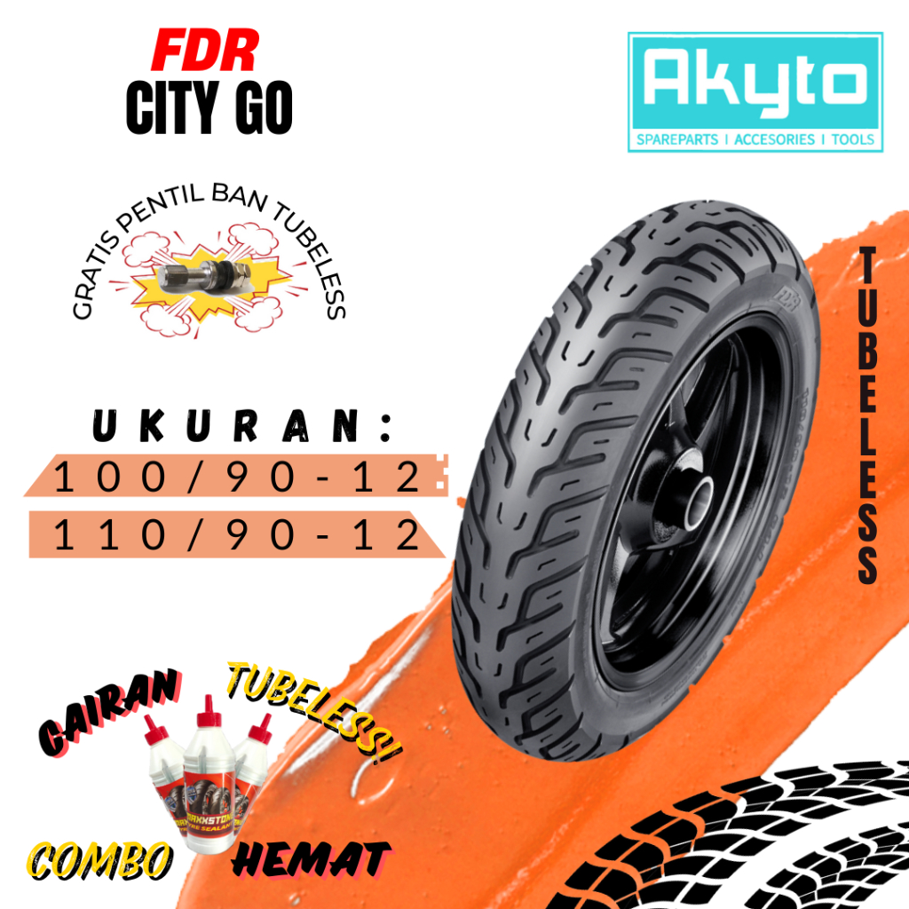 Jual BAN FDR CITY GO RING 12 / BAN TUBELESS / BAN MOTOR R12 / BAN PCX ...