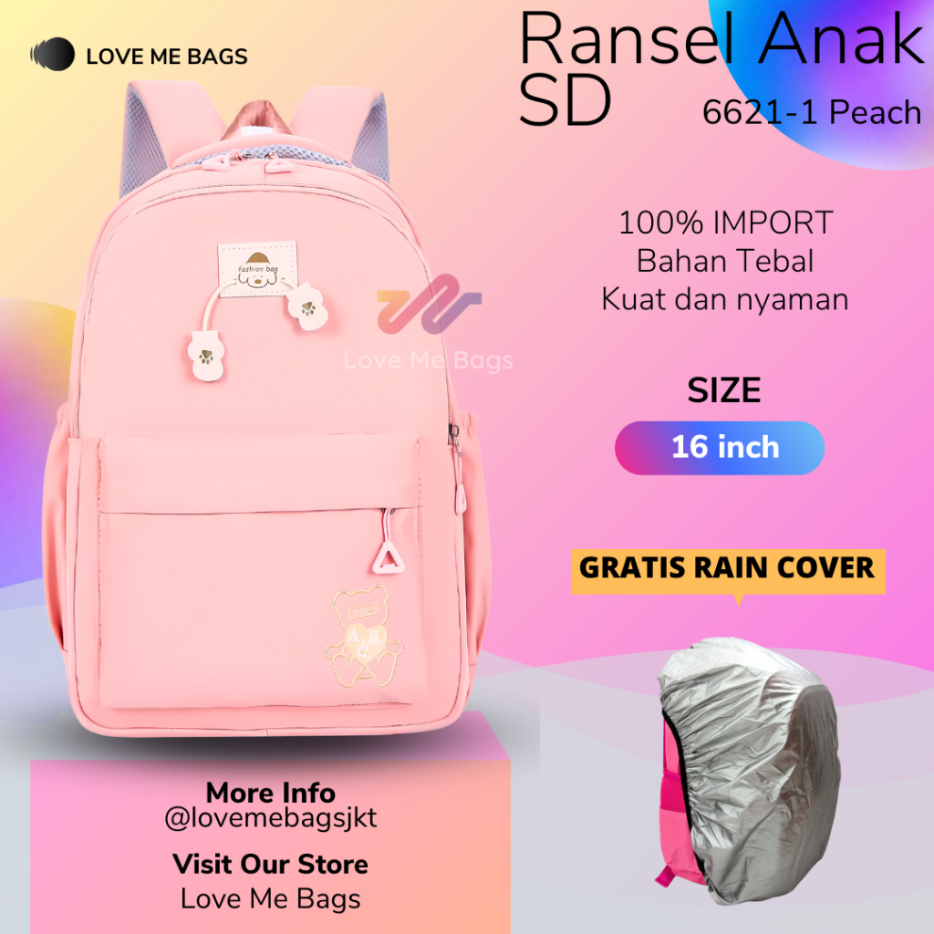 Jual LMB Tas Ransel Anak Sekolah Perempuan SD Remaja Import Bahan Dolby ...