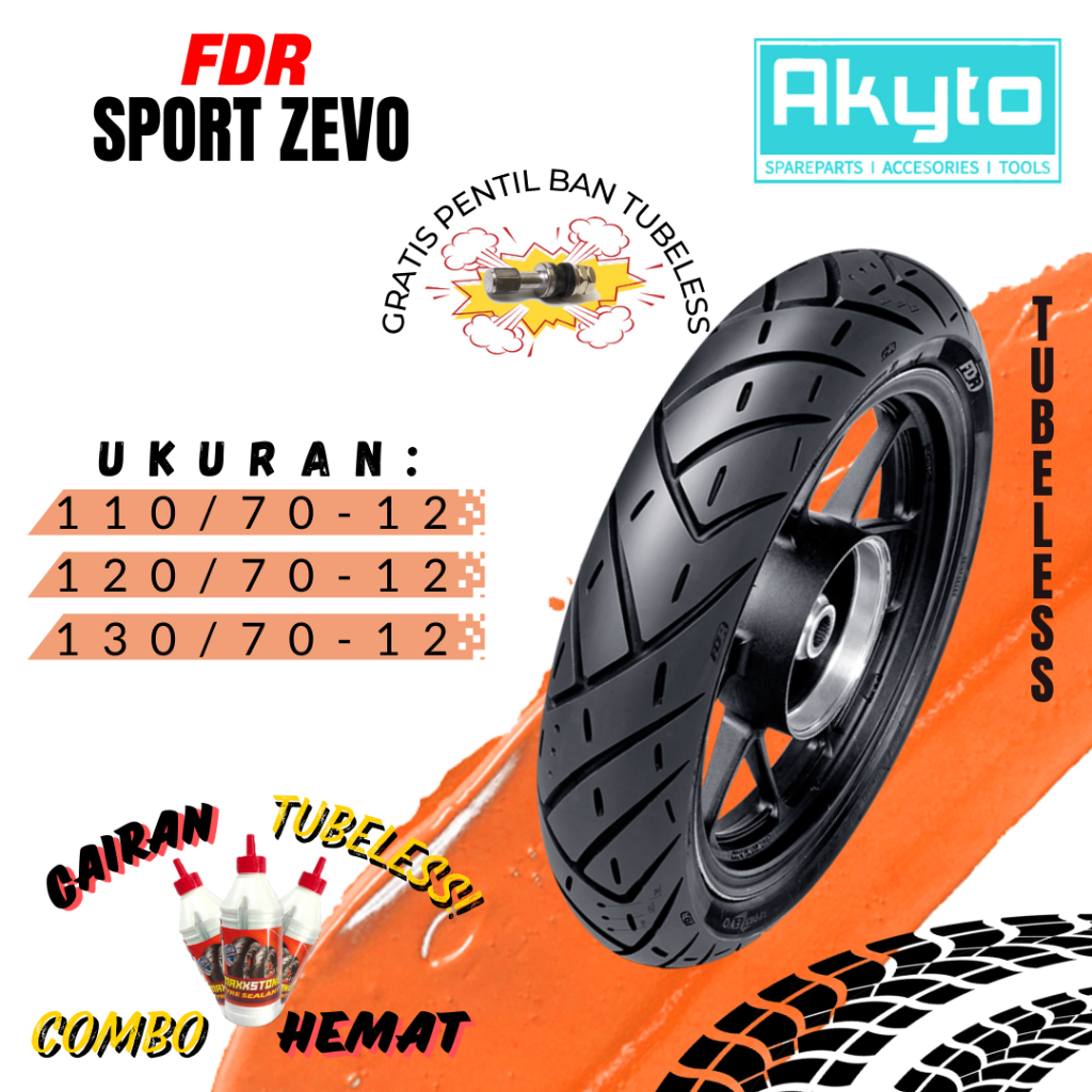 Jual BAN FDR SPORT ZEVO RING 12 / BAN TUBELESS / BAN MOTOR R12 / BAN BEAT MIO PCX NMAX SCOOPY ...