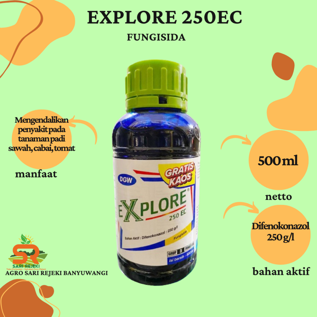 Jual EXPLORE 250EC 500ML FUNGISIDA SISTEMIK difenokonazol (Free Kaos ...