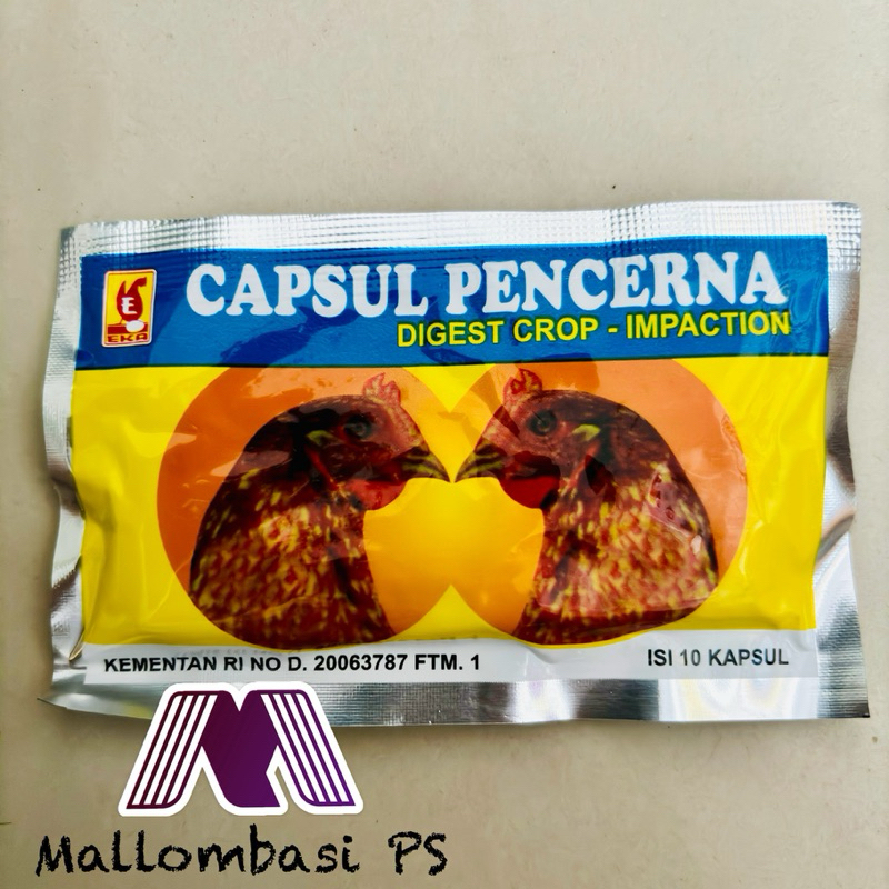 Jual CAPSUL KAPSUL PENCERNA Obat Ayam Tembolok Makanan Tertinggal Padat ...